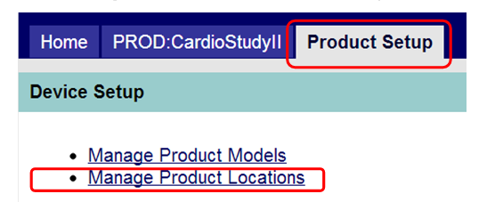 Manage Product Locations